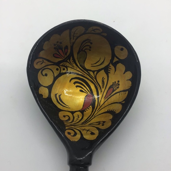 Kitchen | Vintage Russian Khokhloma Ussr Soviet Union Lacquered Hand ...